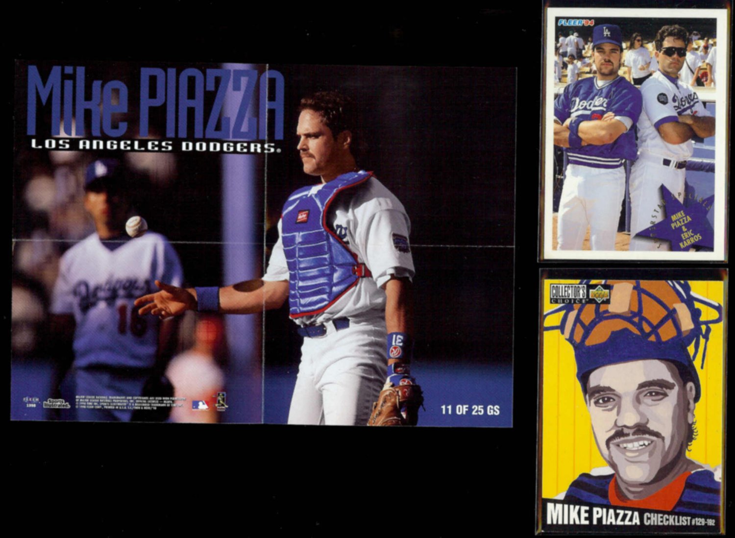 MIKe PIAZZA 1998 Fleer SI Poster Insert + (2) 1994. DODGERS