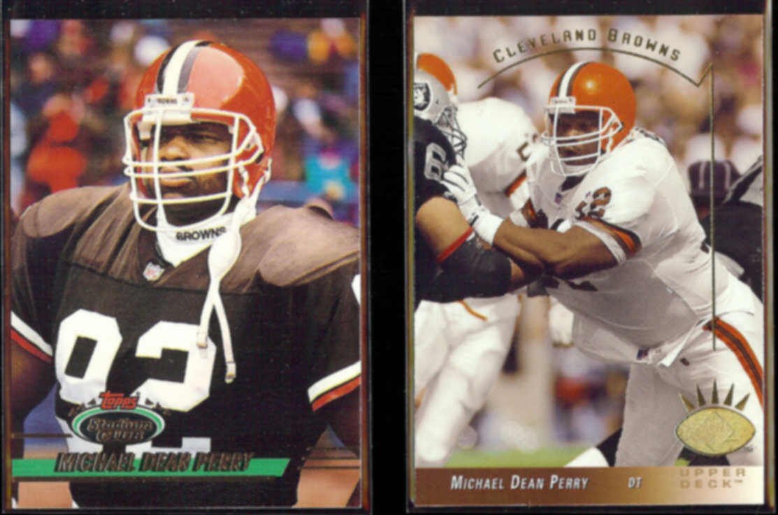 MICHAEL DEAN PERRY 1993 Stadium Club #167 + 1993 UD SP #63. BROWNS