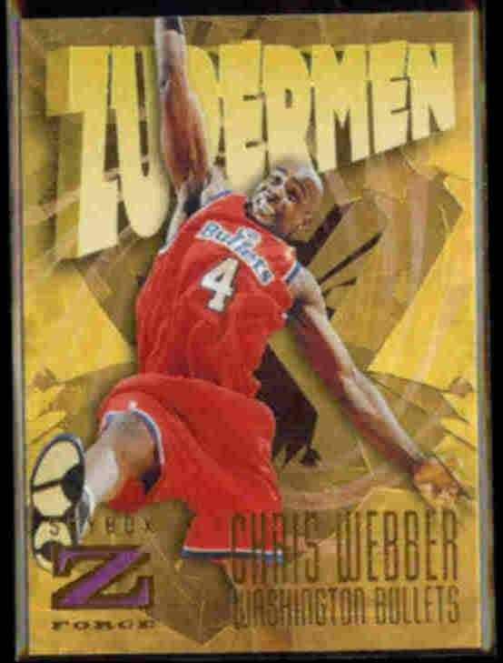 CHRIS WEBBER 1996 Skybox ZForce #198. BULLETS