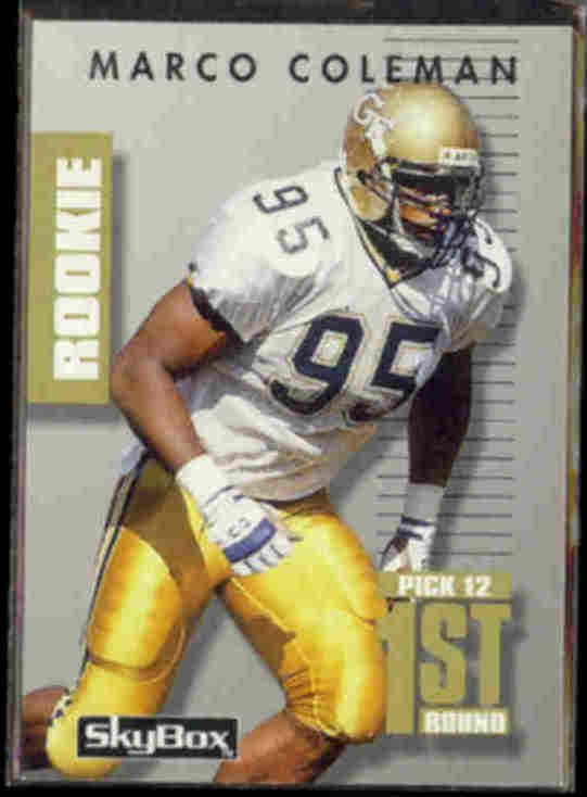 MARCO COLEMAN 1992 Prime Time Rookie #217. GEORGIA TECH