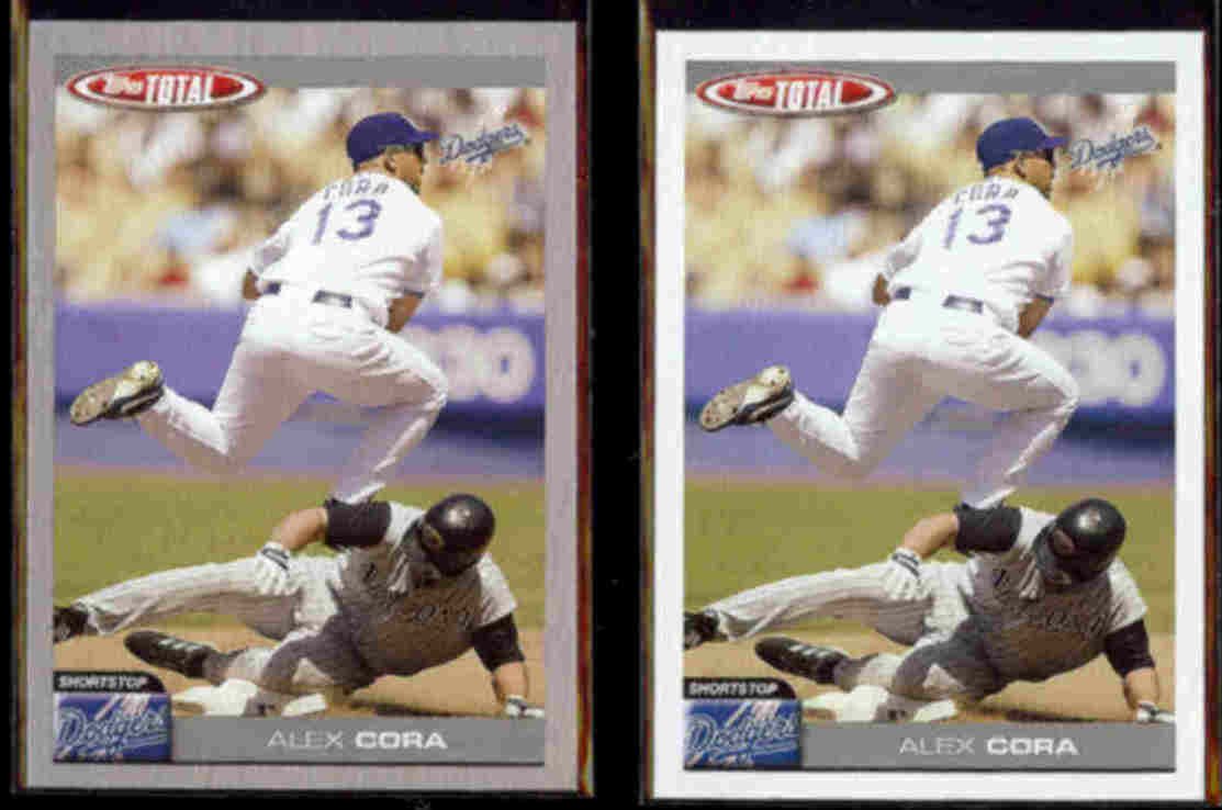 ALEX CORA 2004 Topps Total Silver + White Border Cards #162. DODGERS