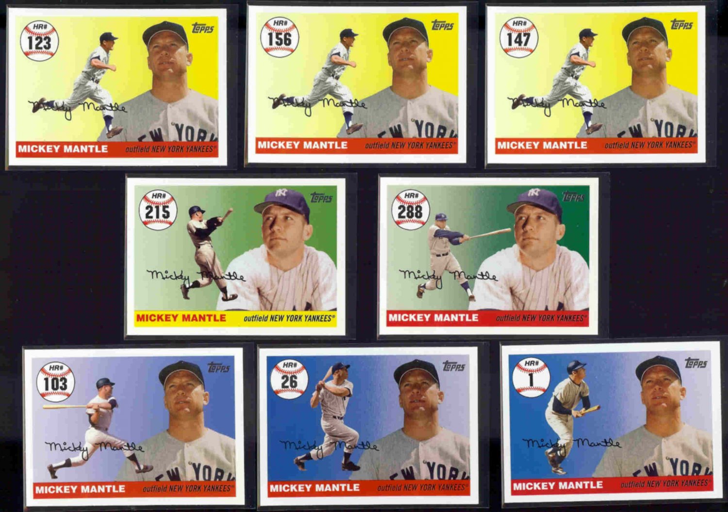 MICKEY MANTLE (8) Card 2006 Topps HR History Lot. YANKEES