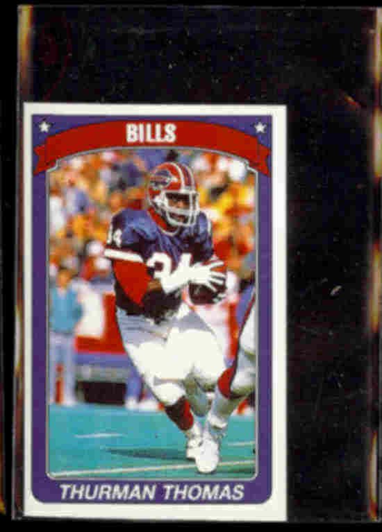 THURMAN THOMAS 1990 Panini mini Sticker #4. BILLS