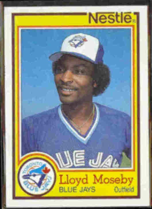 LLOYD MOSEBY 1984 Topps Nestle #7. BLUE JAYS