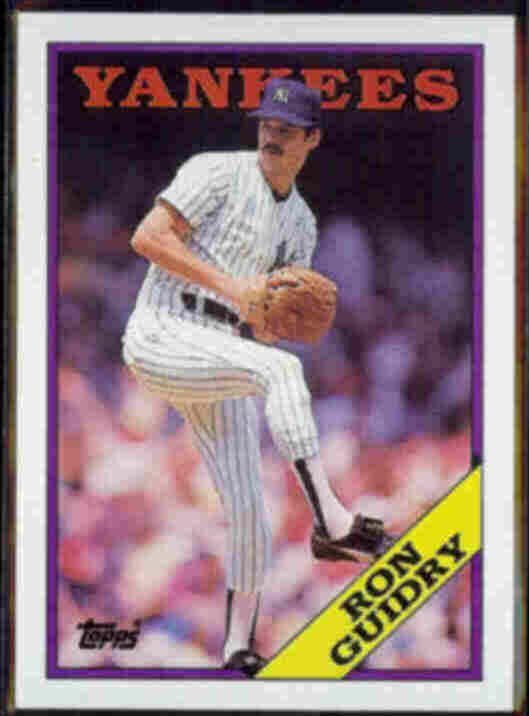 RON GUIDRY 1988 Topps #535. YANKEES