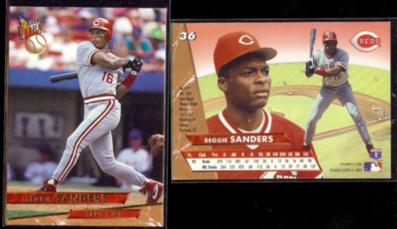 REGGIE SANDERS (2) 1993 Ultra #36. REDS
