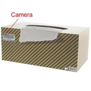 Pinhole Spy Video Camera Rechargeable1.3MP Tissue Box Spy Camera
