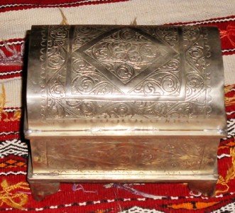 moroccan old silver Jewerly box