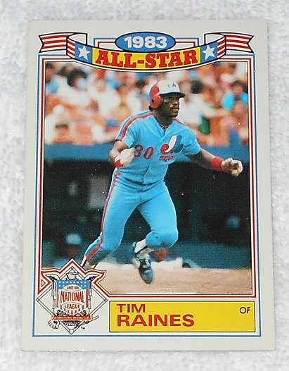 Tim Raines - Card # 17 - Topps - Baseball - 1983 All Star Game ...