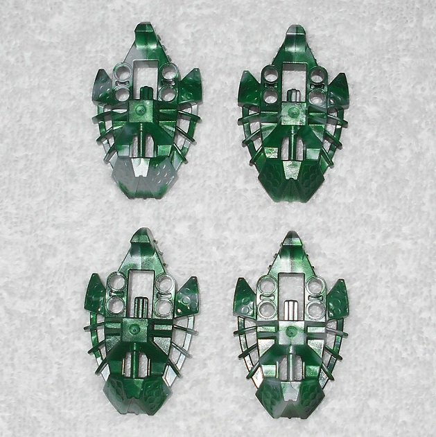 LEGO Bionicle - (x4) Toa Inika Elliptical Feet - Dark Green w/ Pearl ...
