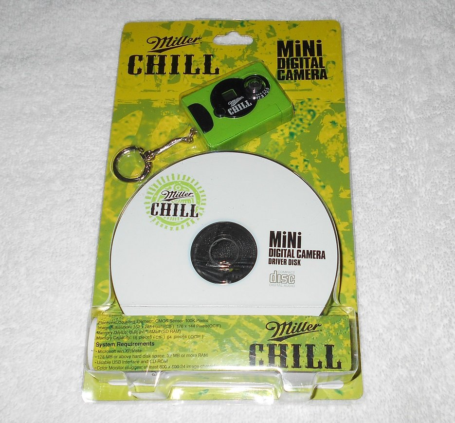 Miller Chill - Mini Digital Camera - w/ USB Cable, Drivers & Arcsoft ...