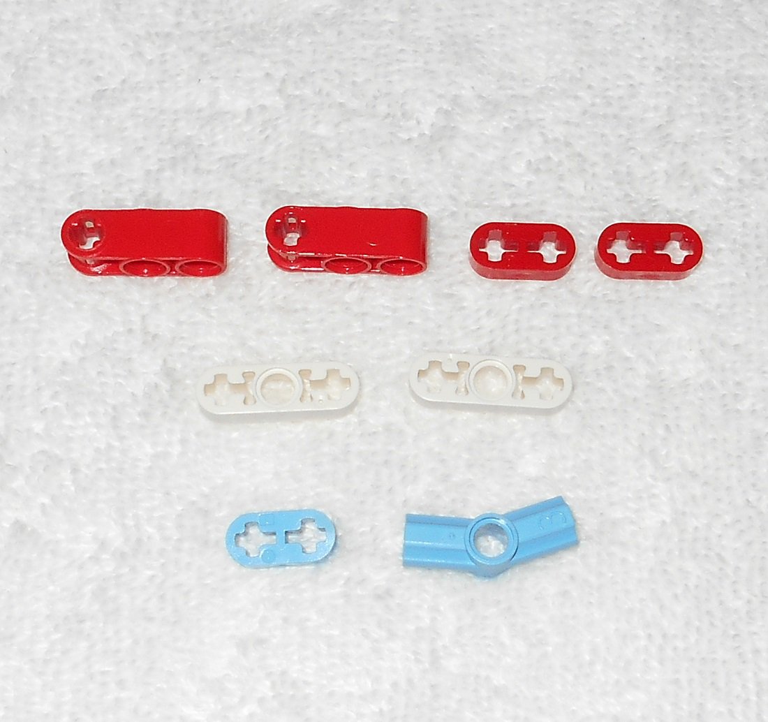 LEGO Technic - (x8) Various Connectors & Liftarms - Red White & Blue ...