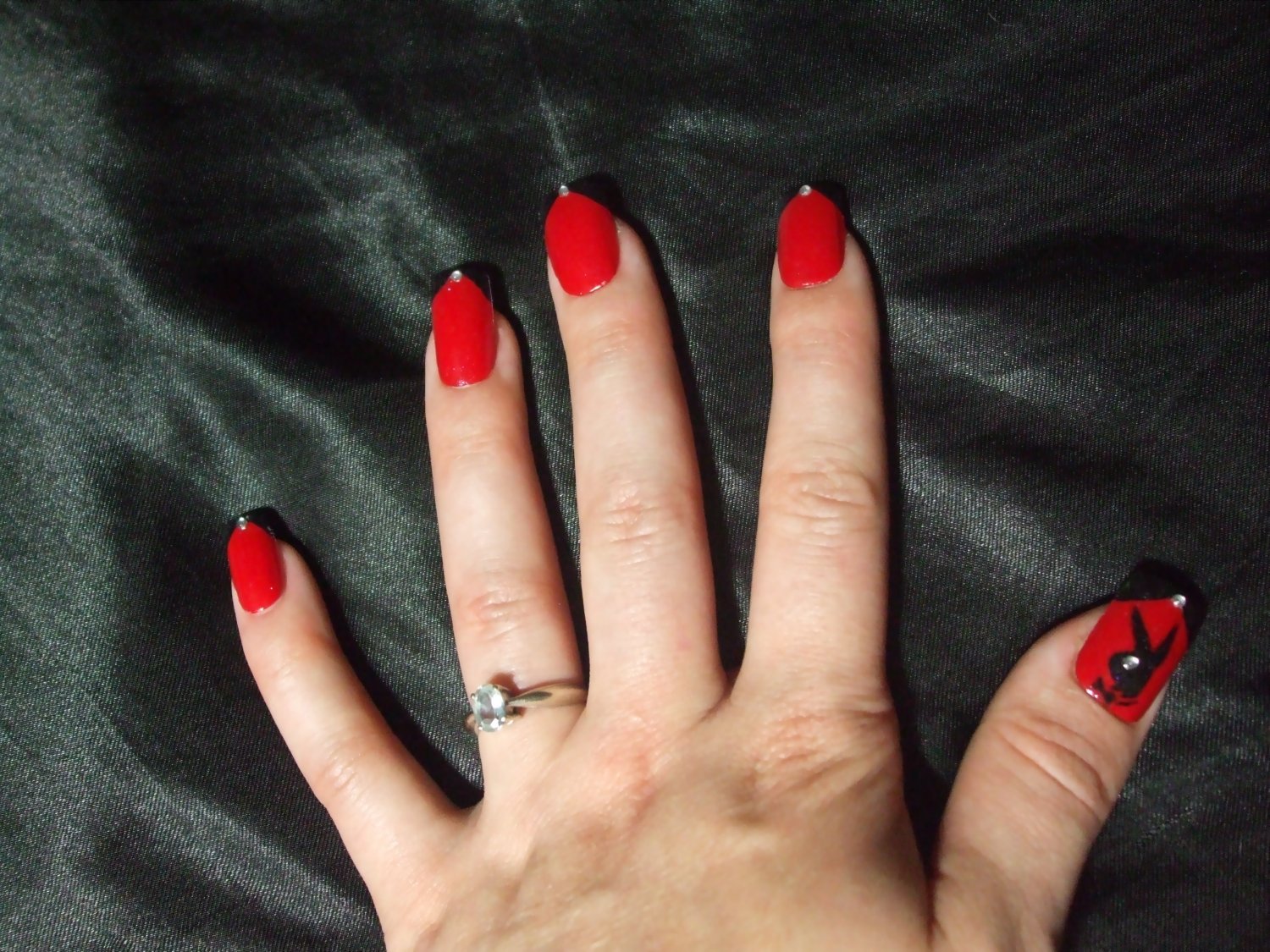 Red Playboy Bunny Nails