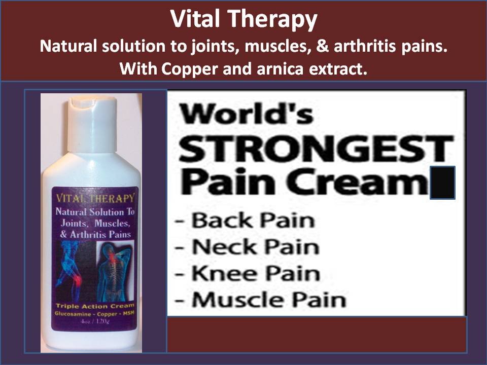 VITAL THERAPY PAIN RELIEVING COPPER CREAM - 4oz/120g