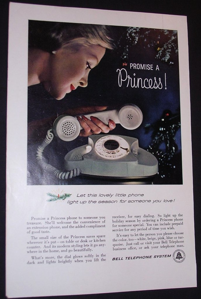 Bell Telephone Christmas 1960 Princess Phone National Geographic ...