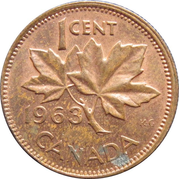 1963 Canadian Cent 1963-canadian-cent