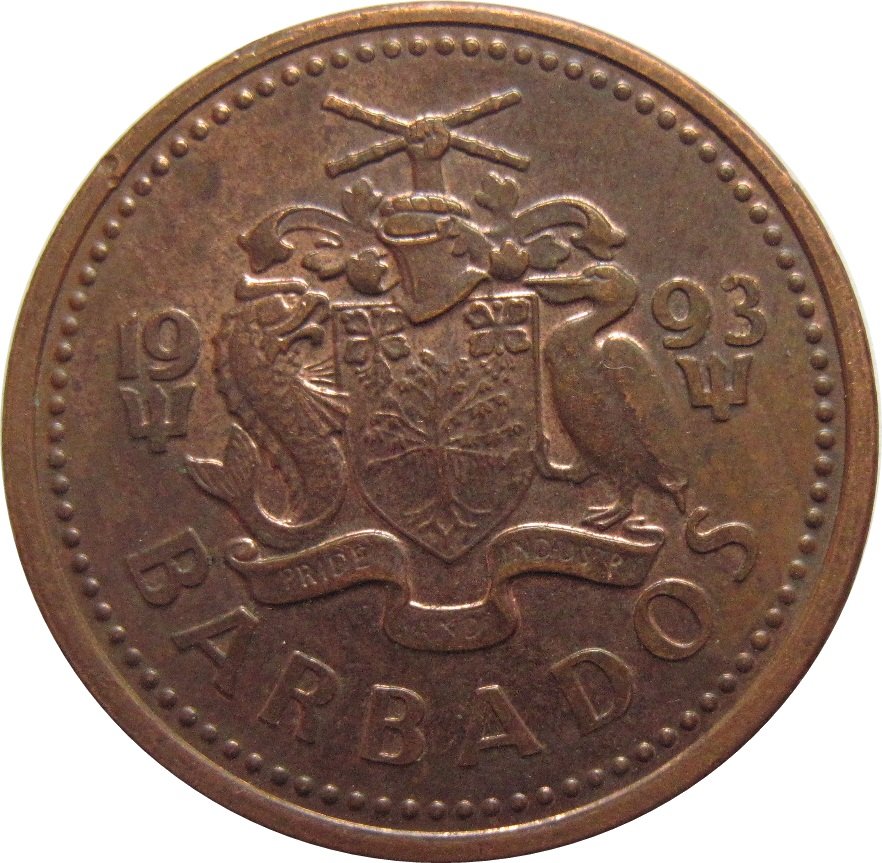 1993 Barbados 1 Cent