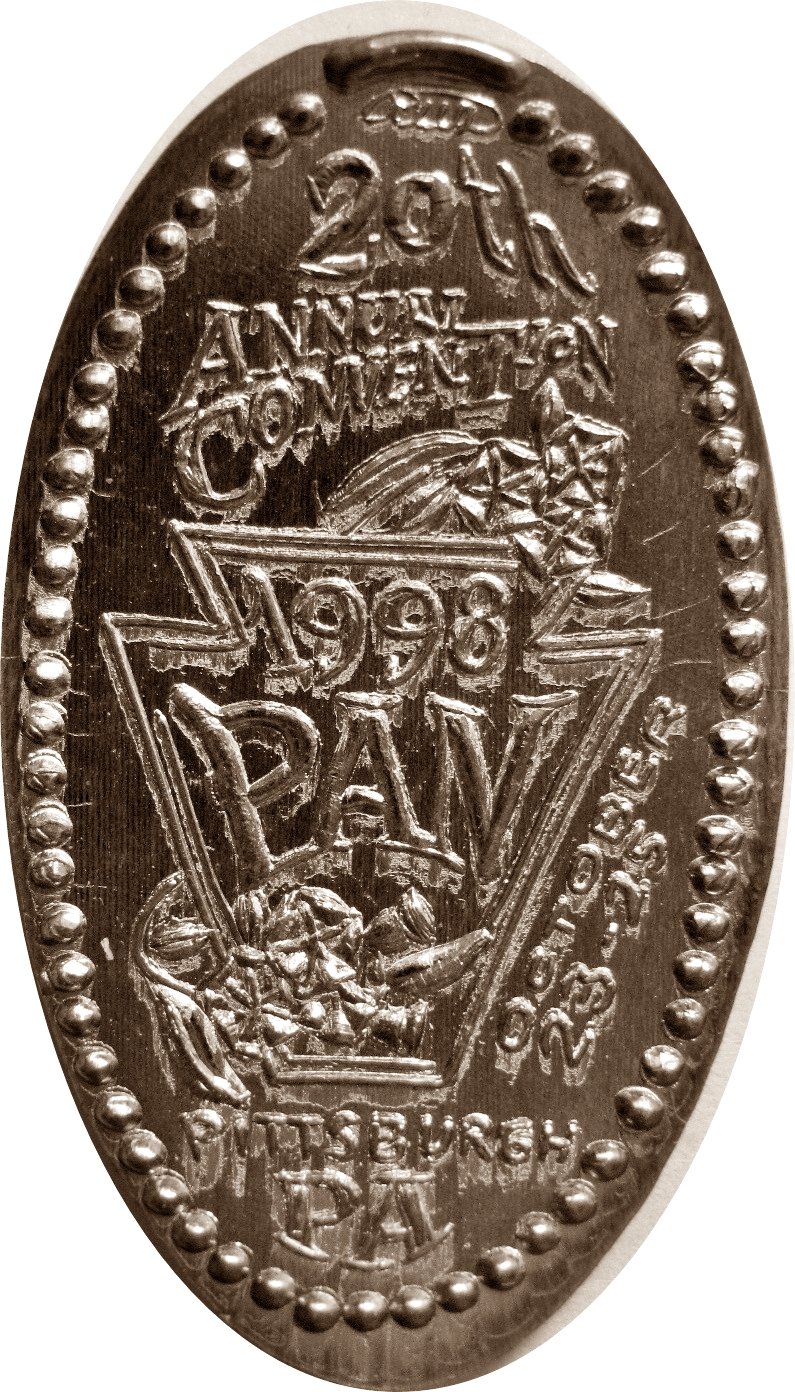 1998 PAN 20th Anniv. Coin Show Elongated