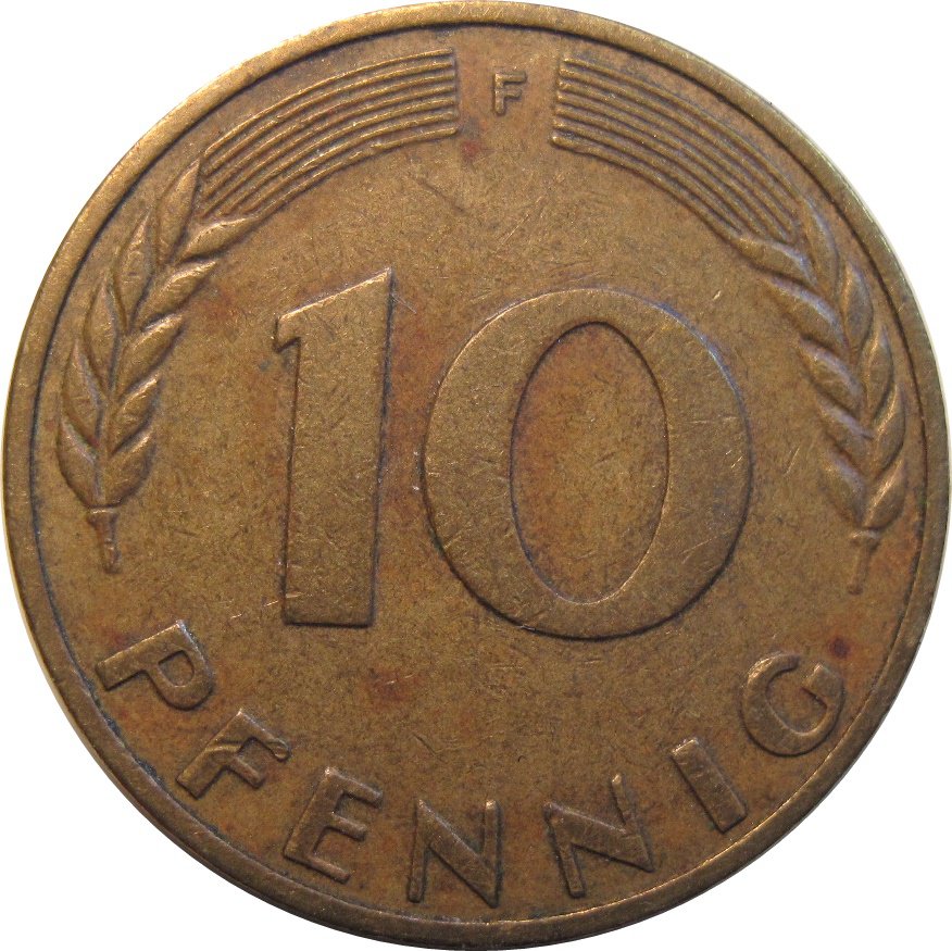 1972 F Germany 10 Pfennig