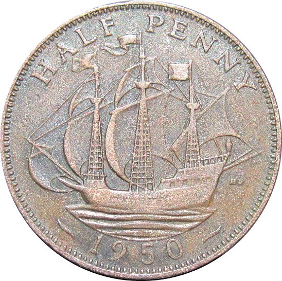 1950 Great Britain Half Penny 1950-great-britain-half-penny