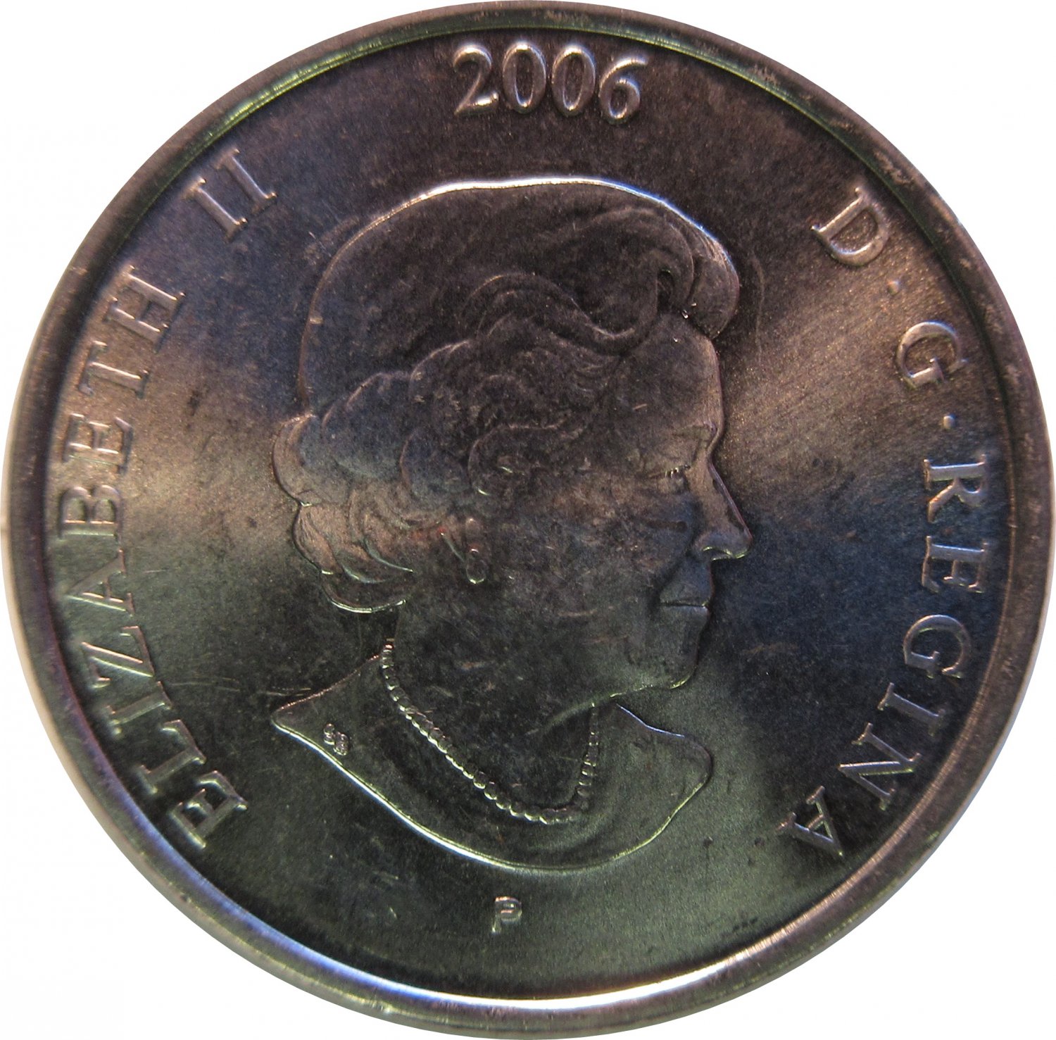 2006 Canadian Quarter Cancver Pink Ribbon