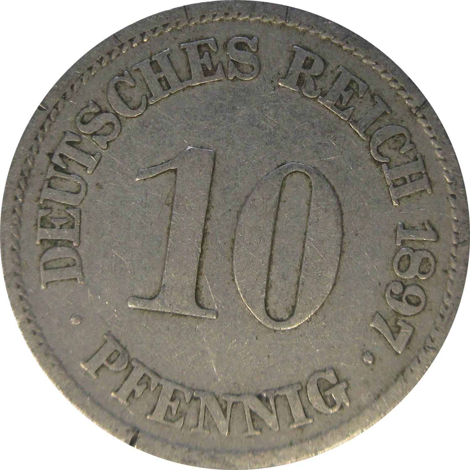 1897 A Germany 10 Pfennig