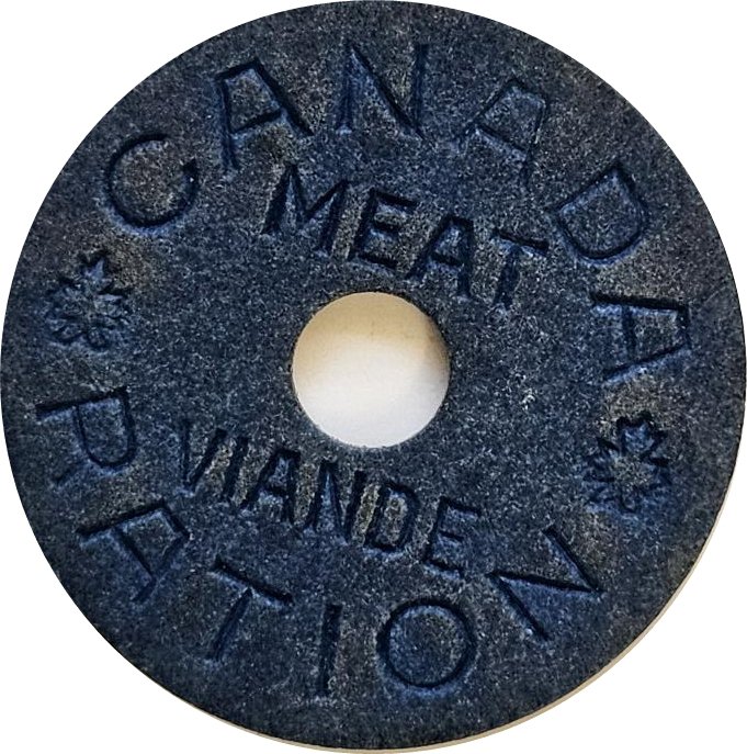 CANADA (1940's World War II) Meat Ration Viande Blue Cardboard WWII OPA ...