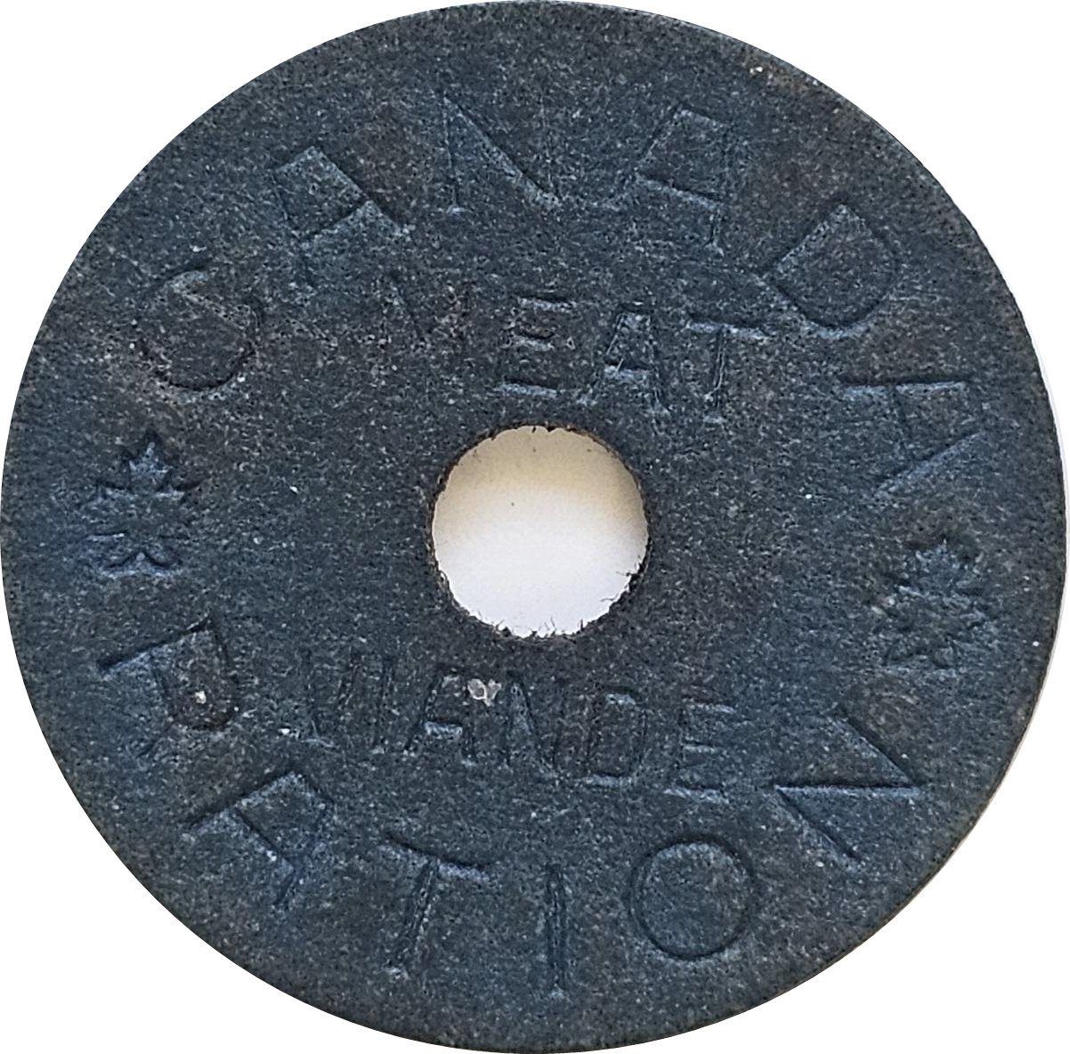 CANADA (1940's World War II) Meat Ration Viande Blue Cardboard WWII OPA ...