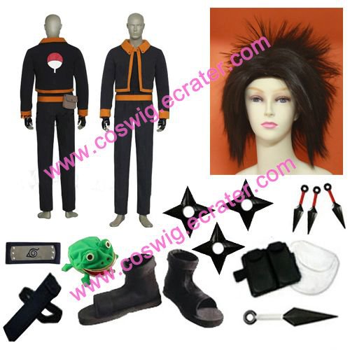 Naruto Obito Uchiha Cosplay Costume with wig set