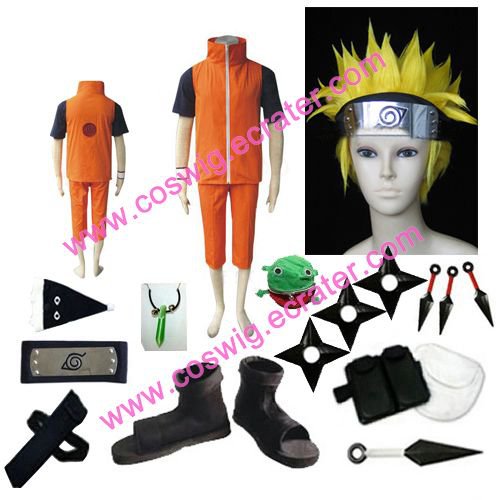 Naruto Shippuden Uzumaki Naruto Adult Halloween Cosplay Costume with ...