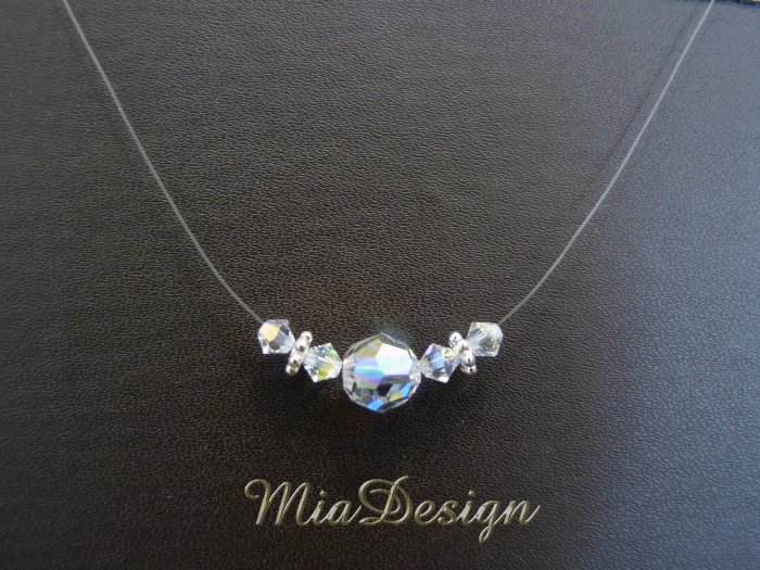 Swarovski Crystal Floating Illusion Wedding Bridal or Bridesmaid ...