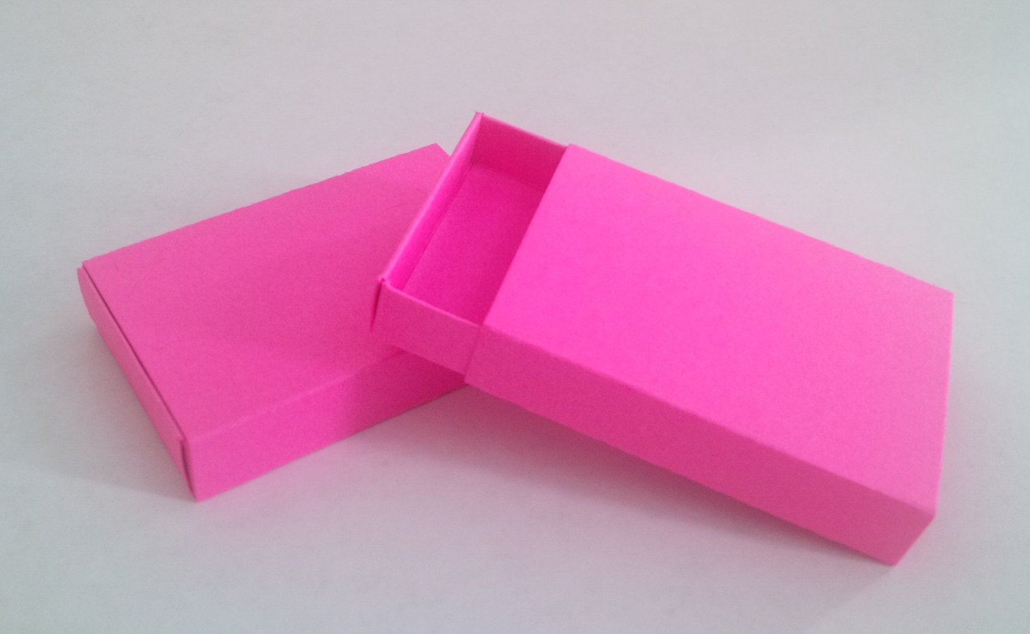 10 Small Blank Pink Fuschia Matchboxes - Great color for Valentine's Day