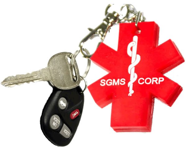 1 Gb Medical Alert USB Star of Life Key Chain EMR Emergency Medical ...