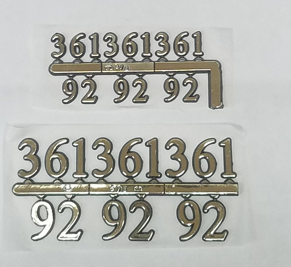 1" Classic Gold Clock or Craft Numerals -Numbers 3,6,9,12 - NC31-01