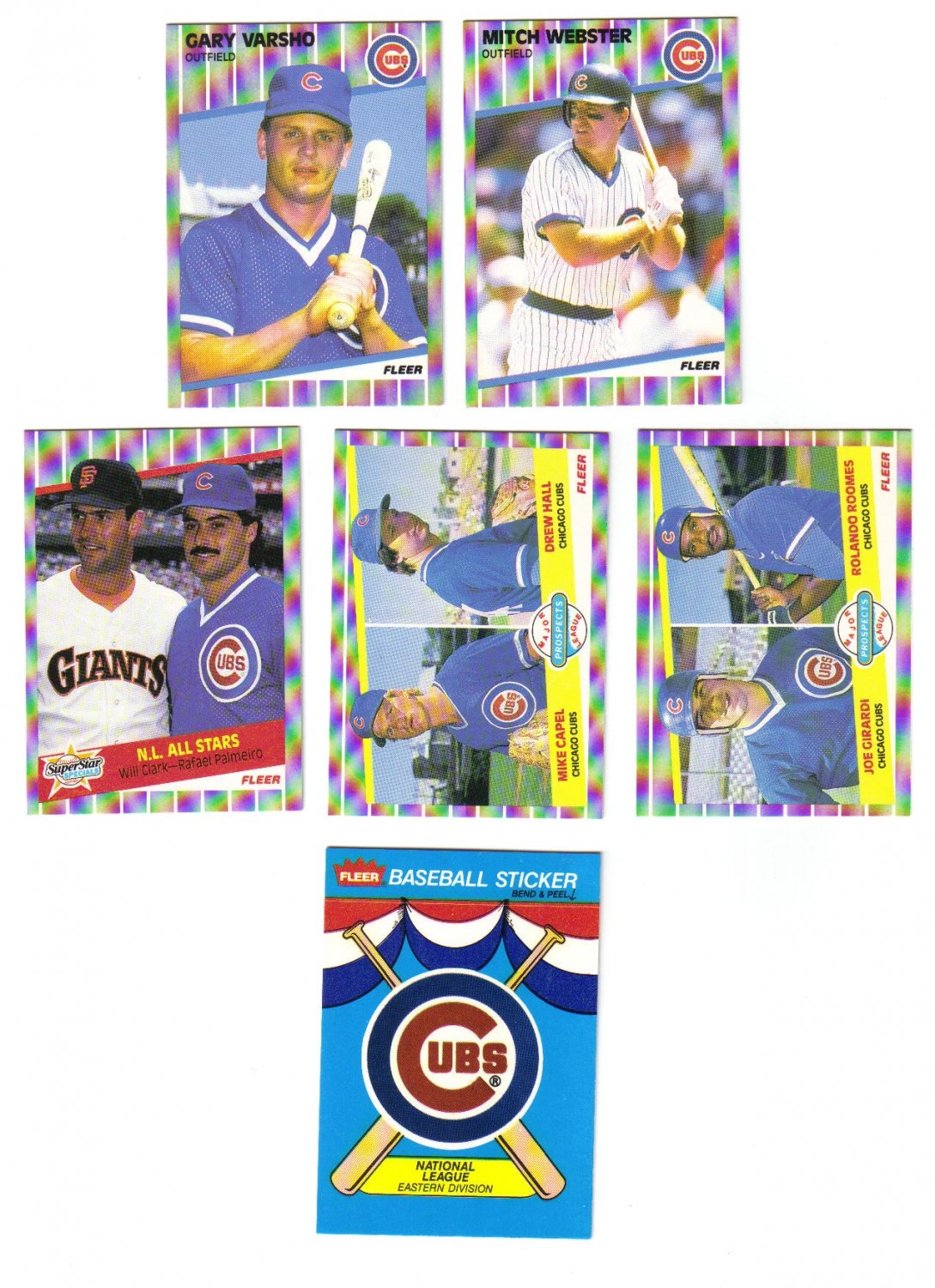 1989 Fleer Chicago Cubs 28 card team SET