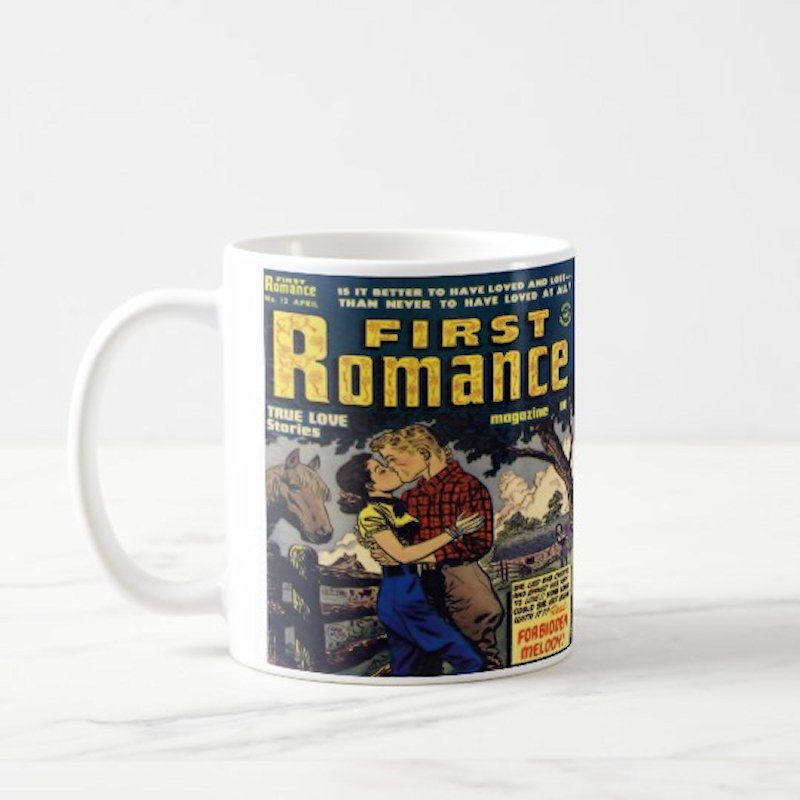 Vintage Romance Love Comic Book Design Coffee Mug Cup