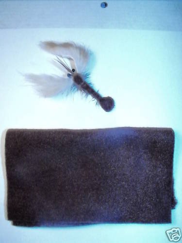10 sheets - Brown Furry Foam Fly Tying Material - 5"x6"