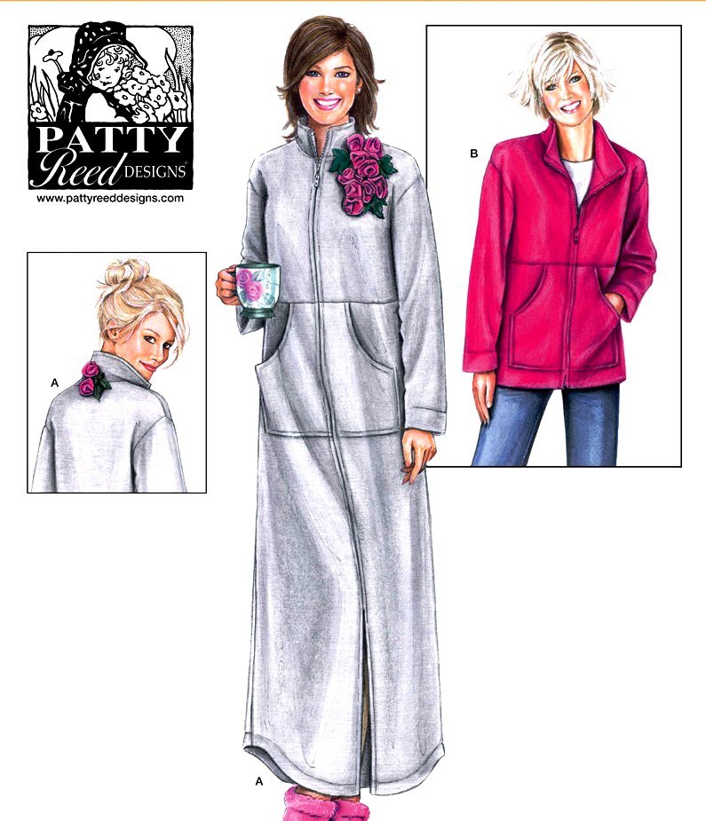 Simplicity 2482 Patty Reed Designs zip up lounge robe or jacket pattern ...