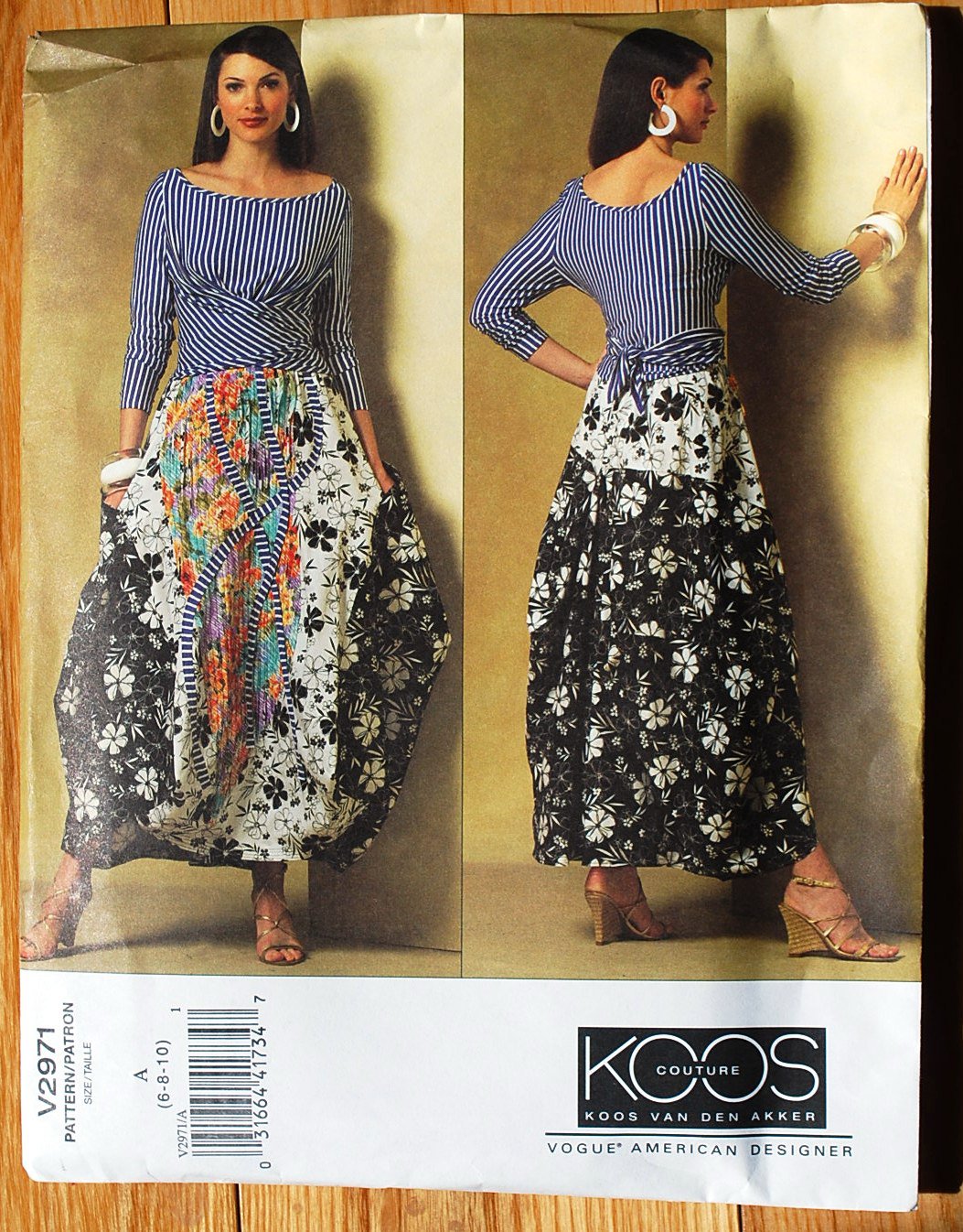 Vogue v2971 or 2971 Koos Couture Van Den Akker top and skirt bobo ...