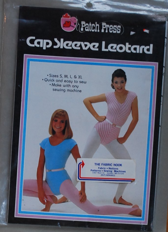 1980s Patch Press sewing pattern 501D misses' cap sleeve leotard S-XL ...