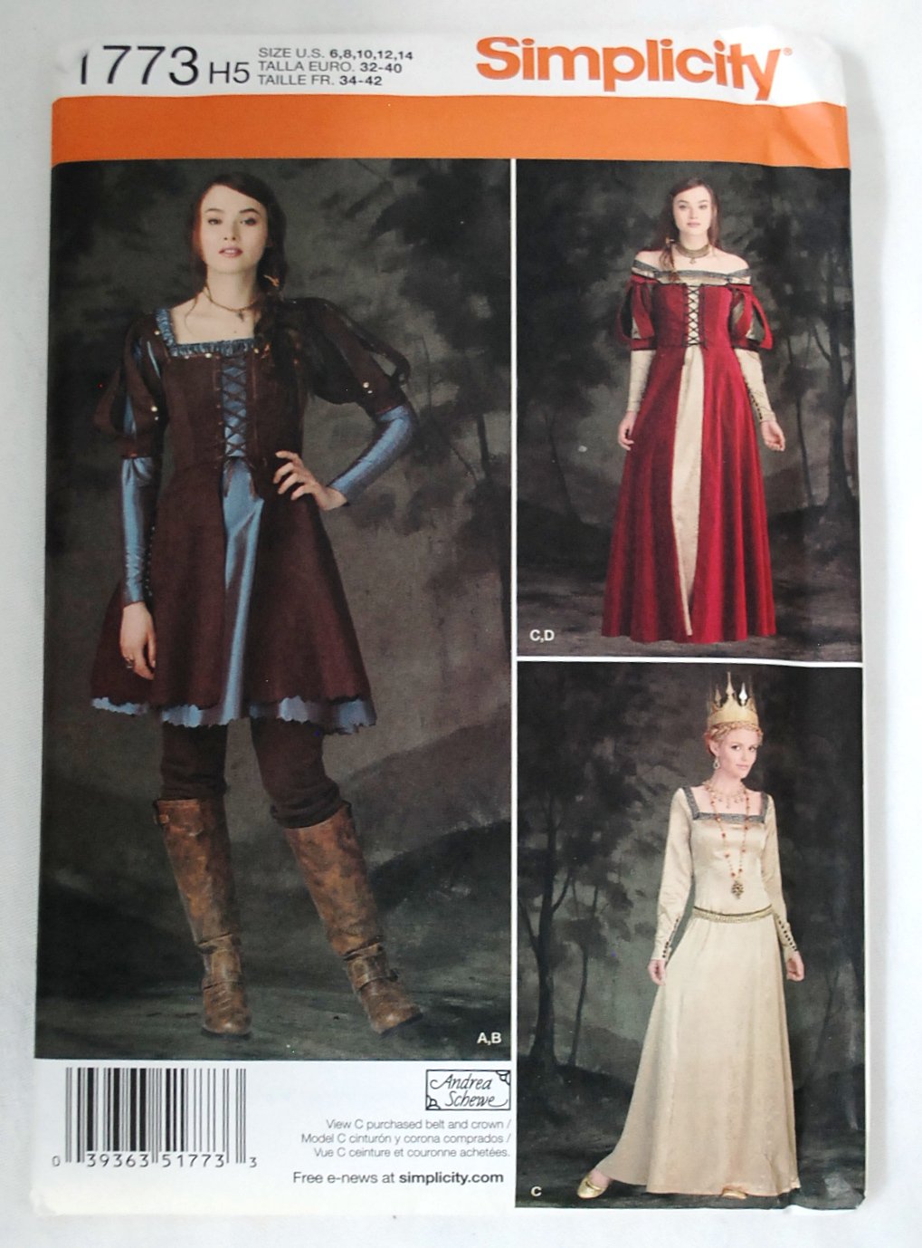 Simplicity 1773 pattern for LOTR, Hobbit, Tolkienesque, or Hunger Games ...
