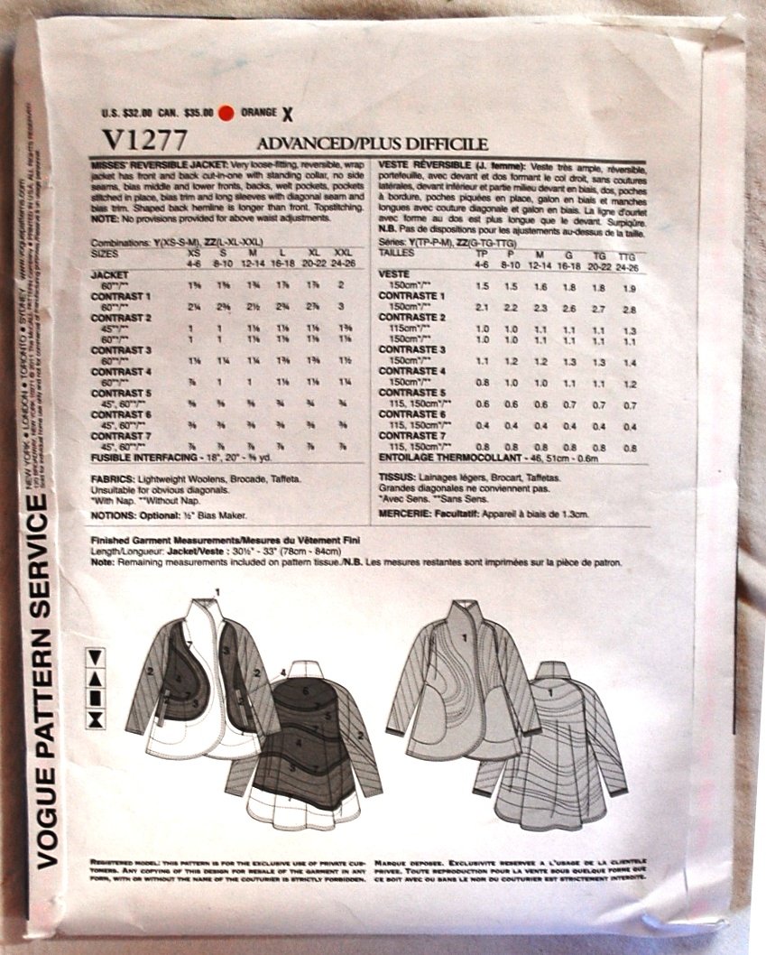 Vogue v1277 or 1277 Koos Couture Van Den Akker top and skirt bobo ...