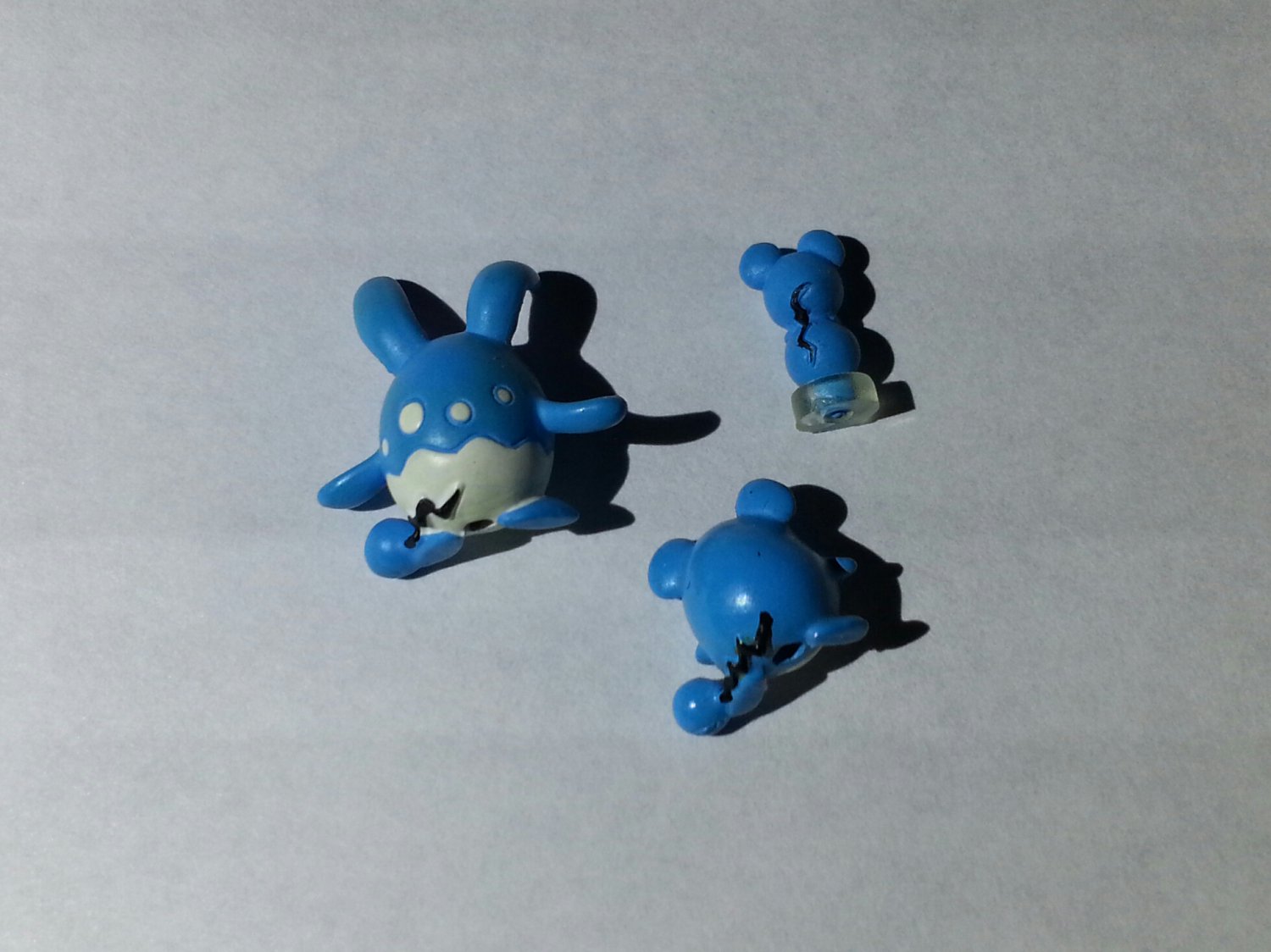 SOLD Pokemon zukan 1/40 scale figures Azurill Marill Azumarill