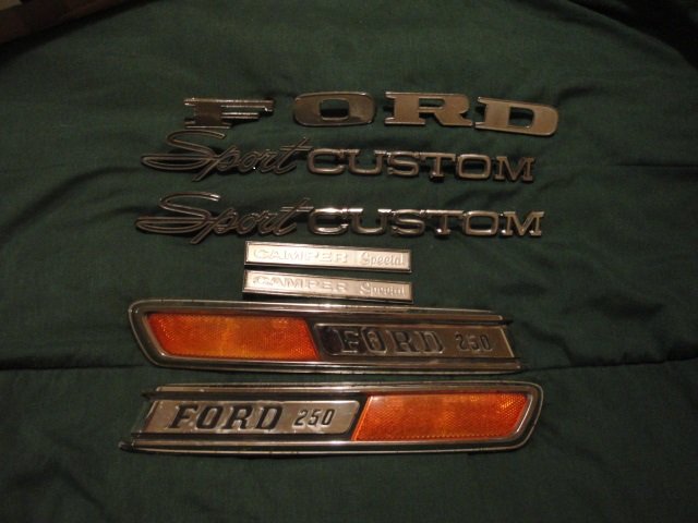 Ford F250 Truck Emblems 10 piece set Vintage