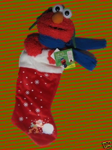 SESAME STREET ELMO PLUSH CHRISTMAS STOCKING MUPPET NWT