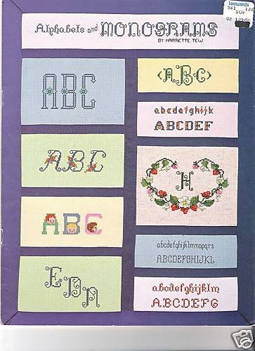 ALPHABETS & MONOGRAMS COUNTED CROSS STITCH PATTERN BOOK