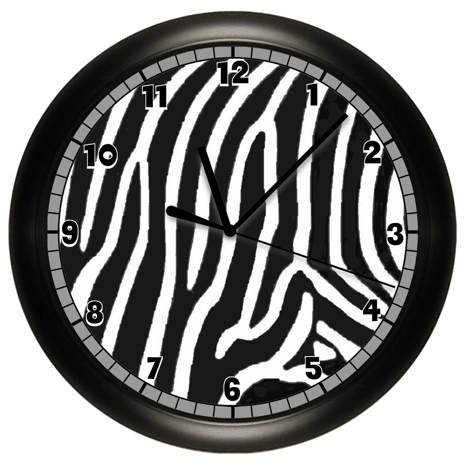 Black and White Zebra Print Wall Clock