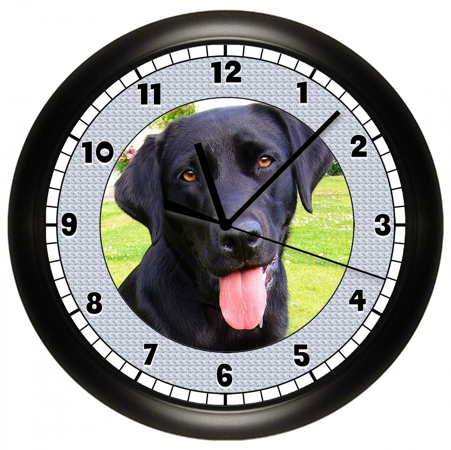 Personalized Black Labrador Retriever Wall Clock Lab Puppy Dog