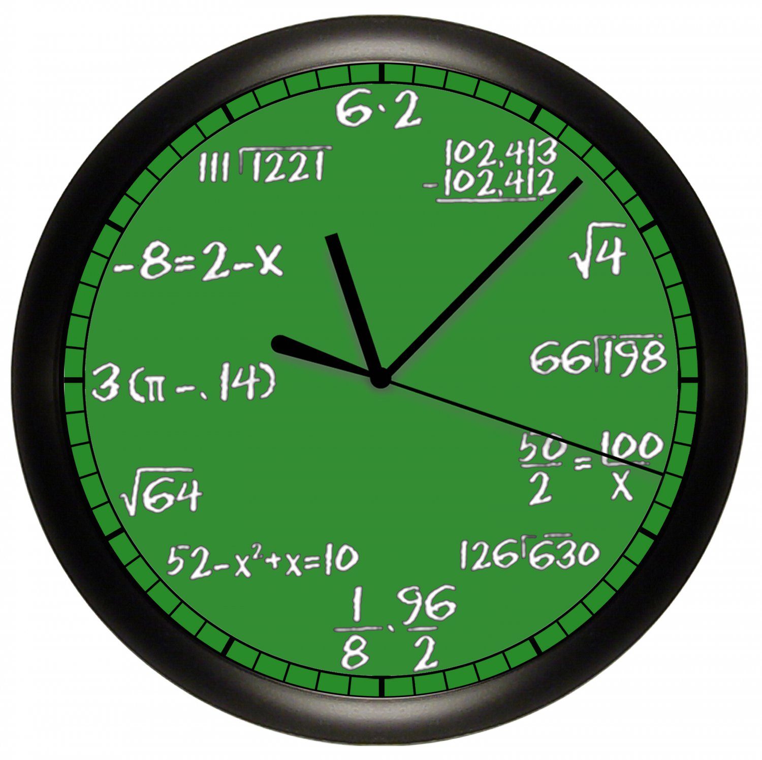 Green Math Teacher|Professor Wall Clock