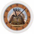 Personalized Bunny Rabbit Wall Clock